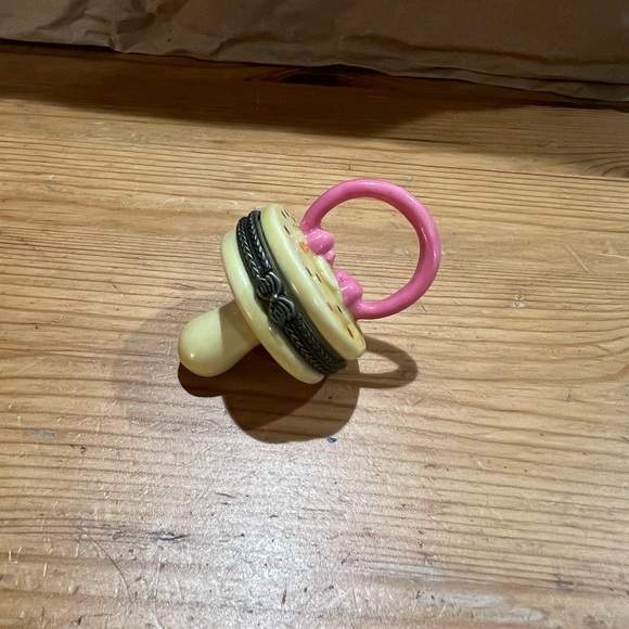 Accents | Ceramic Pacifier Trinket Box Life Size Cute Nursery Keepsake ...